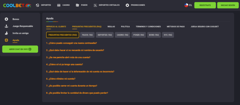 Coolbet Chile 2025 - Bono de bienvenida hasta $50.000 CLP
